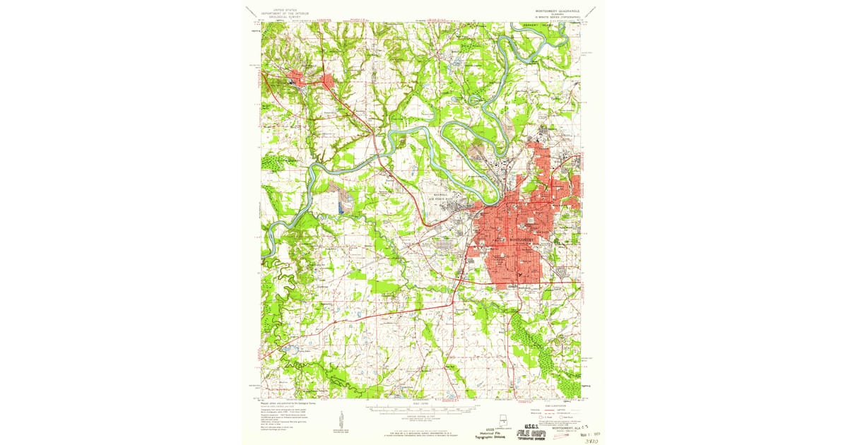 1958 Map of Montgomery, AL — High-Res | Pastmaps