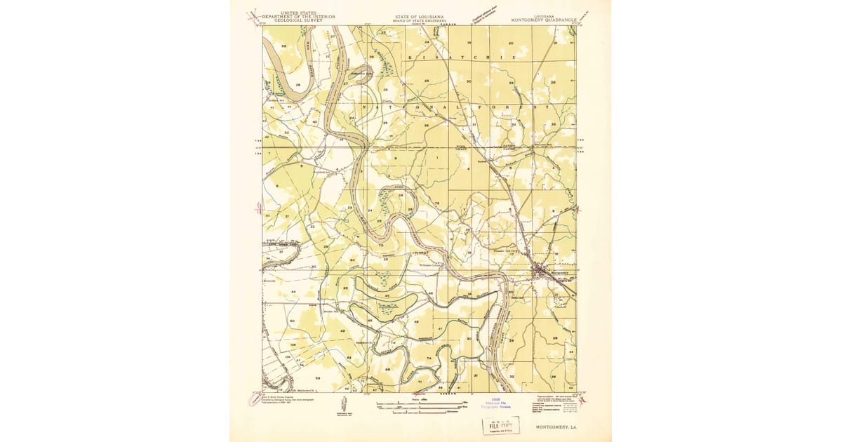 Old Maps of Cloutierville, LA | Pastmaps