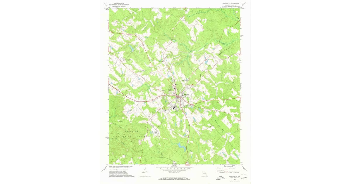 1970s Maps of Jasper County, GA | Pastmaps