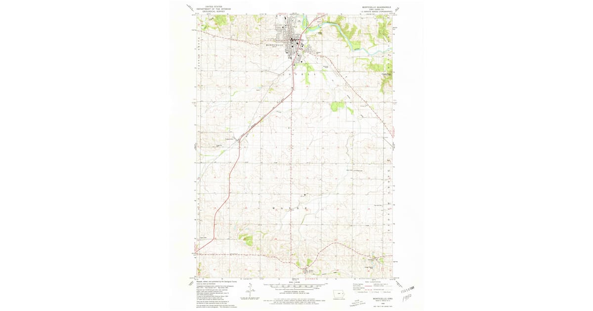 1980 Map of Monticello, IA — High-Res | Pastmaps