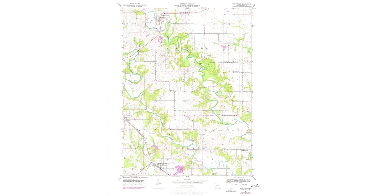 1950s Maps of Ewing, MO | Pastmaps