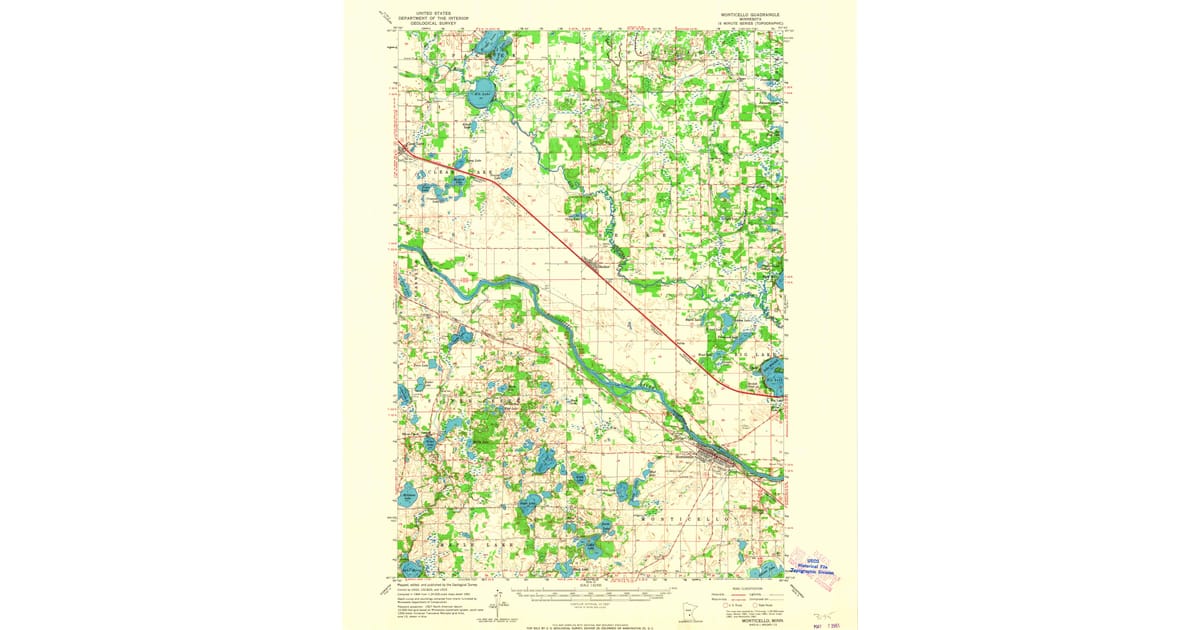 1961 Map of Monticello, MN — High-Res | Pastmaps