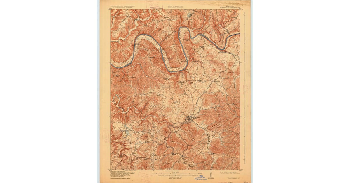 1914 Map of Monticello, KY — High-Res, 1926 Print | Pastmaps