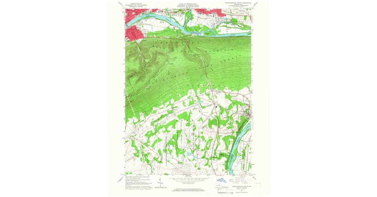 1965 Map of Montoursville South, Lycoming County, PA — High-Res | Pastmaps