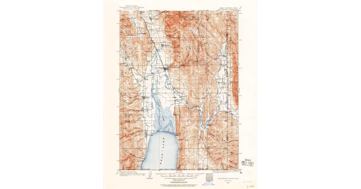 Old Maps of Caribou County, ID for Academic Research | Pastmaps