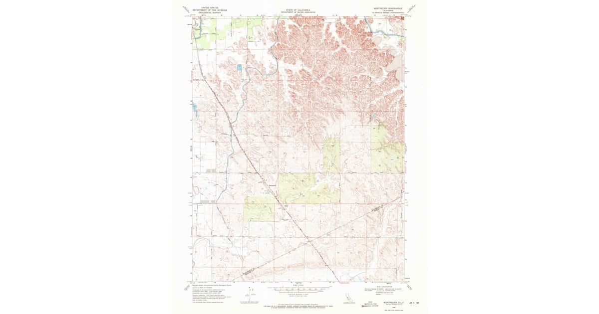 1968 Map of Montpelier, Stanislaus County, CA — High-Res | Pastmaps