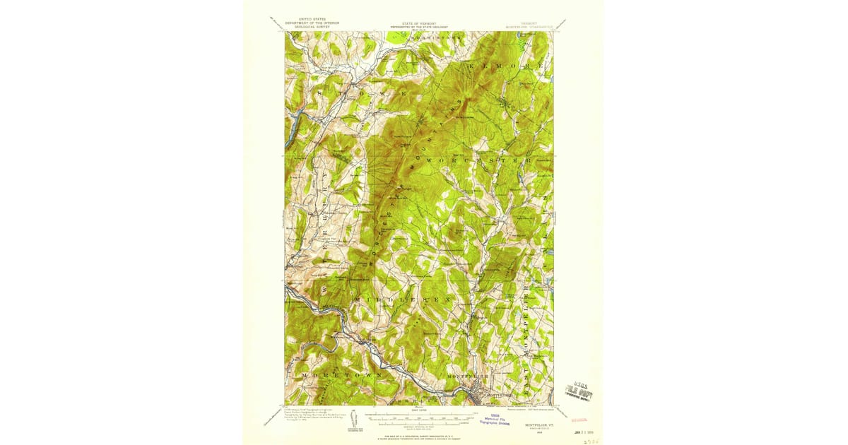 Old Maps of Worcester, VT for Metal Detecting | Pastmaps