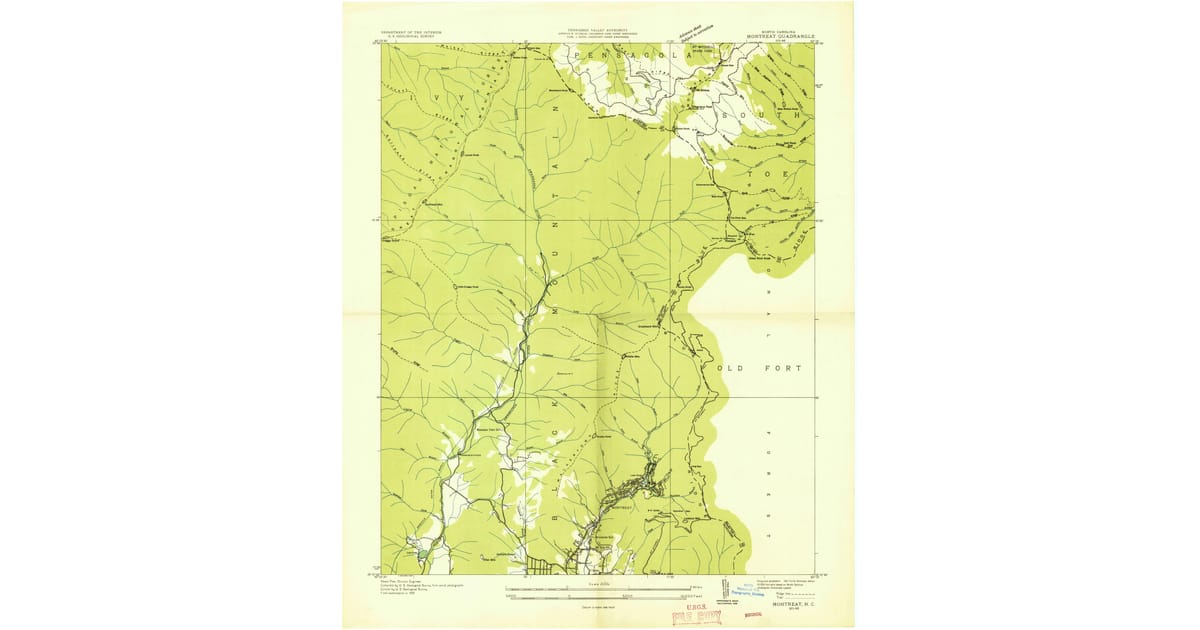 1935 Map of Montreat, NC — High-Res | Pastmaps