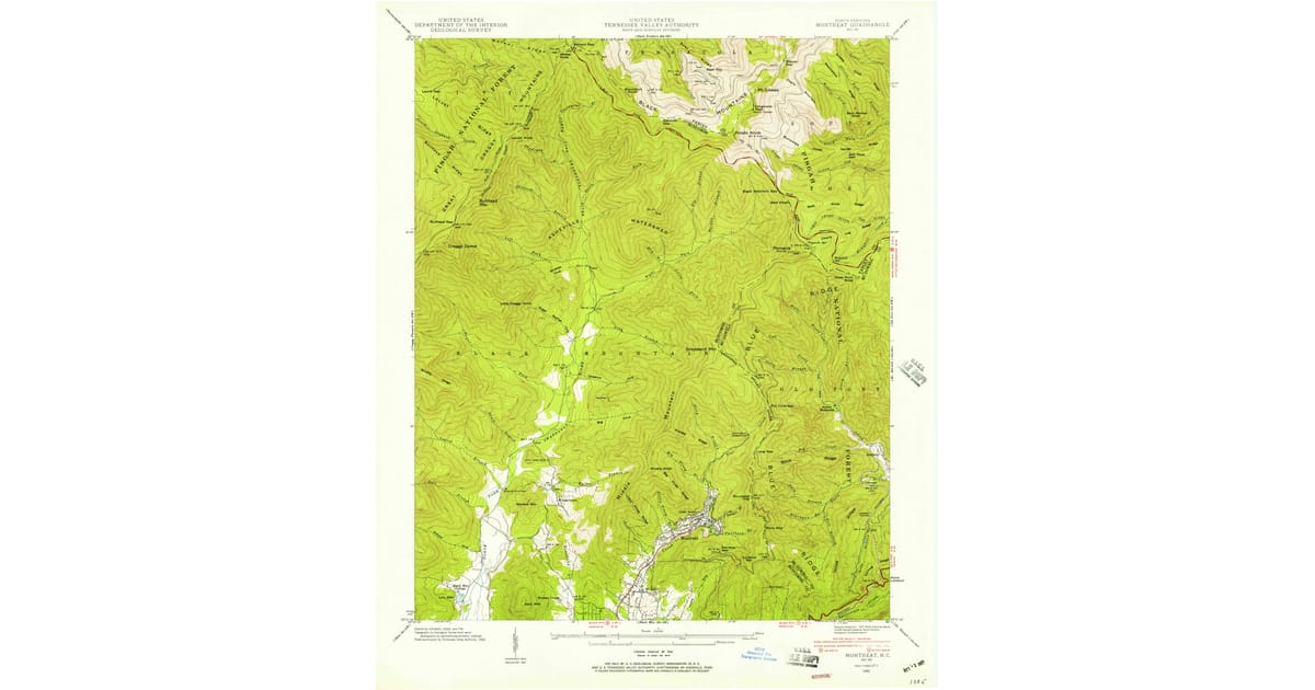 1942 Map of Montreat, NC — High-Res | Pastmaps