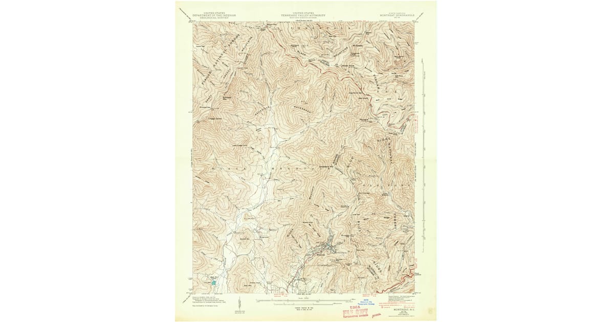 1943 Map of Montreat, NC — High-Res | Pastmaps