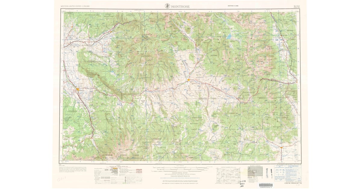 1968 Map of Montrose, CO — High-Res | Pastmaps