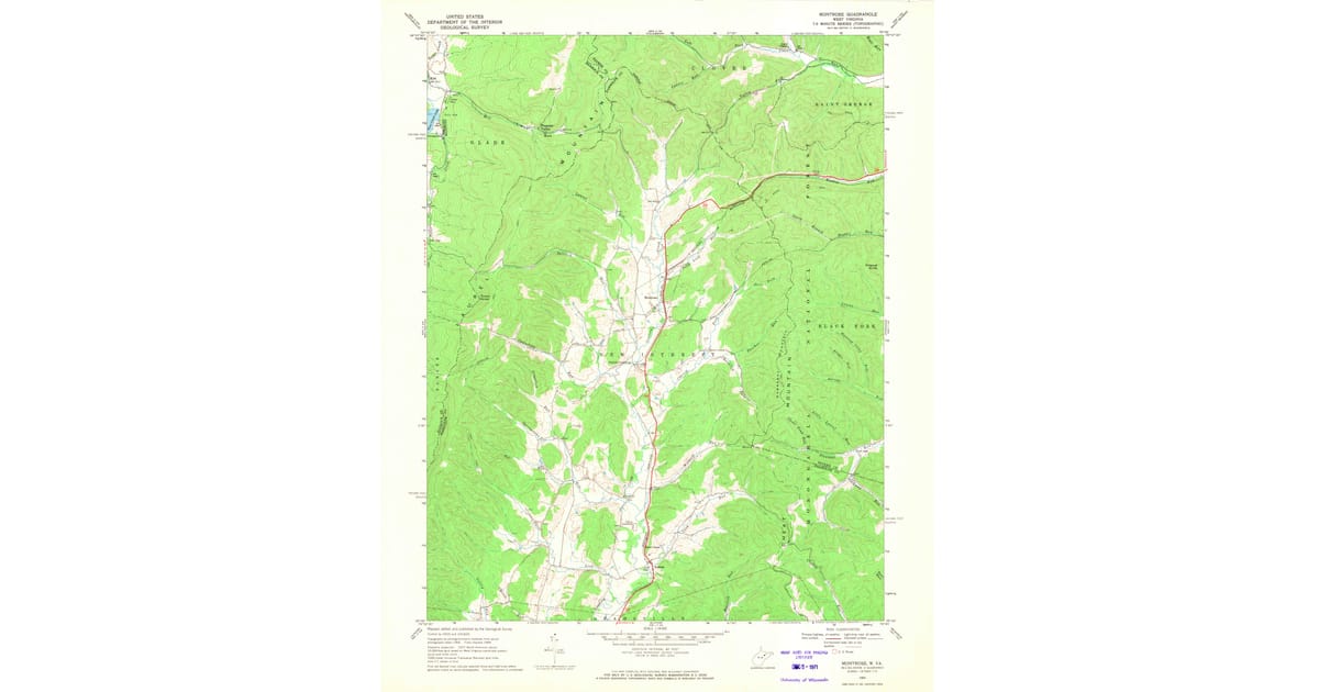 1969 Map of Montrose, WV — High-Res | Pastmaps