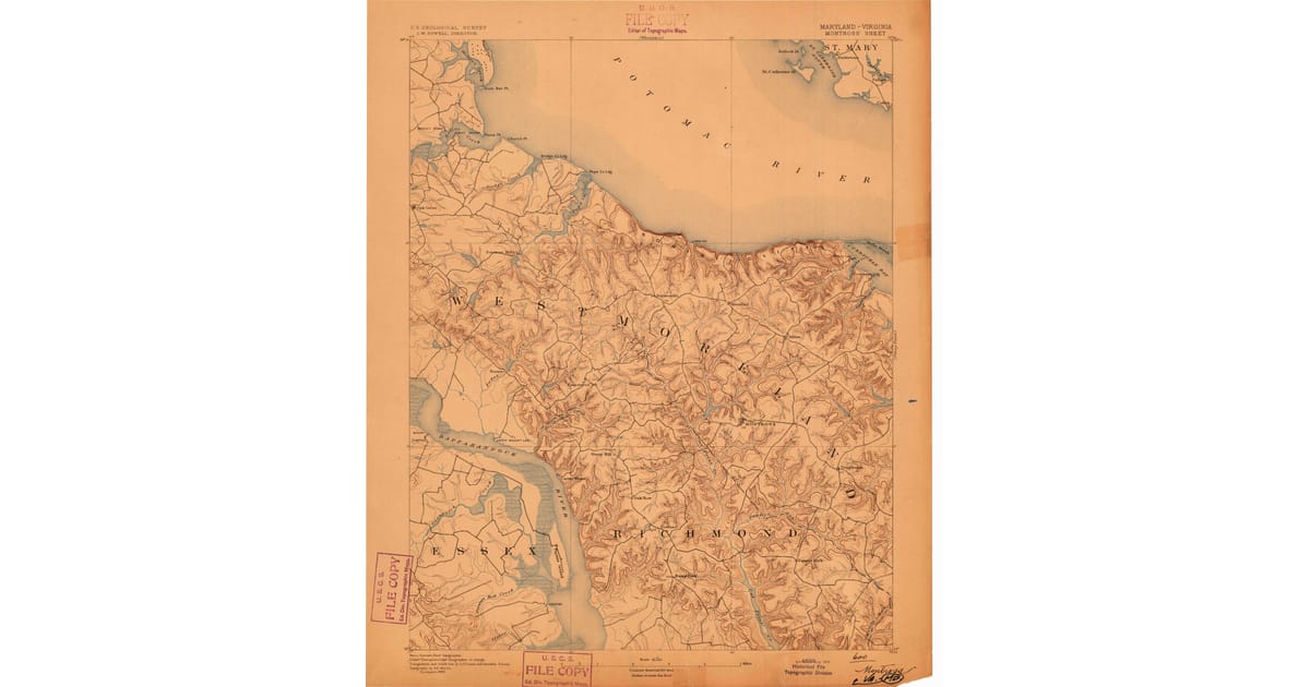 Old Maps of Richmond County, VA for Genealogy | Pastmaps