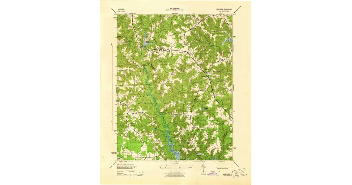 1944 Map of Montross, VA — High-Res | Pastmaps