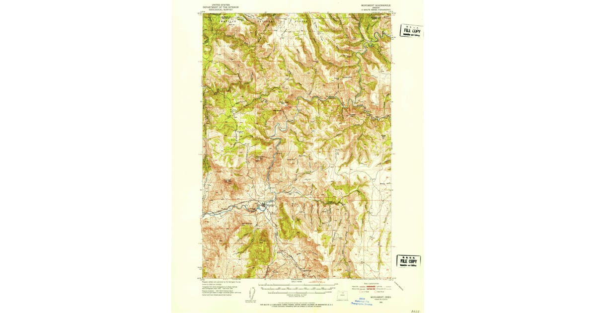Old Historical Maps of Monument, OR | Pastmaps