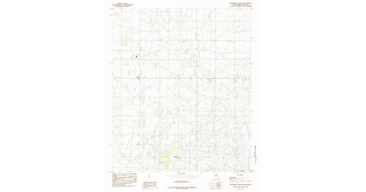1985 Map of Monument North, Lea County, NM — High-Res | Pastmaps