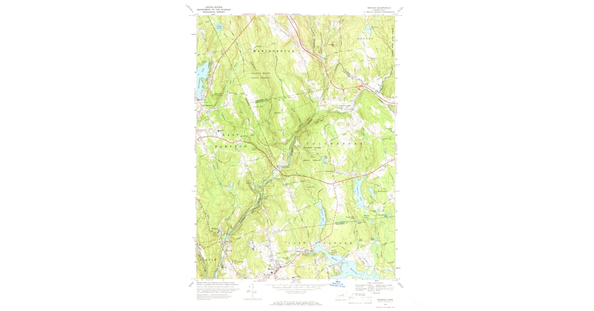 1967 Map of Moodus, CT — High-Res | Pastmaps
