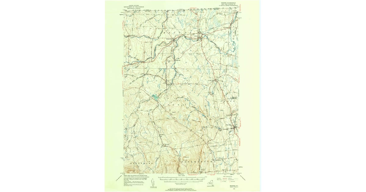 1956 Map of Mooers, Clinton County, NY — High-Res | Pastmaps