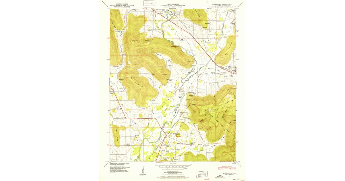 1948 Map of Moontown, Madison County, AL — High-Res | Pastmaps