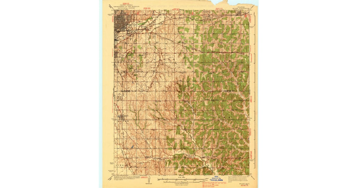 1938 Map of Moore, OK — High-Res | Pastmaps