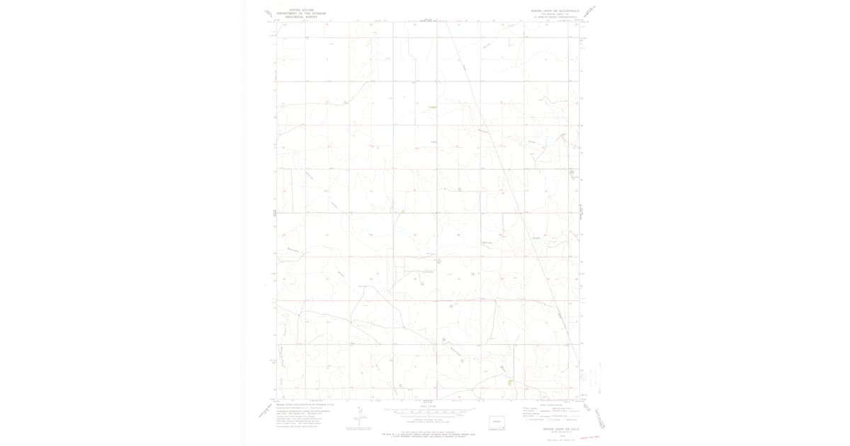 1978 Map of Moore Draw SW, Baca County, CO — High-Res | Pastmaps