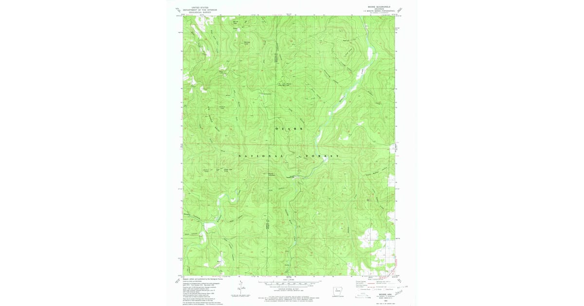 1980s Maps of Moore, AR | Pastmaps