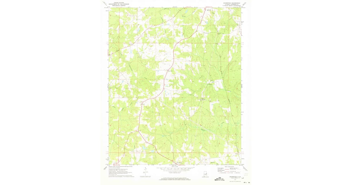 1971 Map of Moorefield, Chambers County, AL — High-Res | Pastmaps