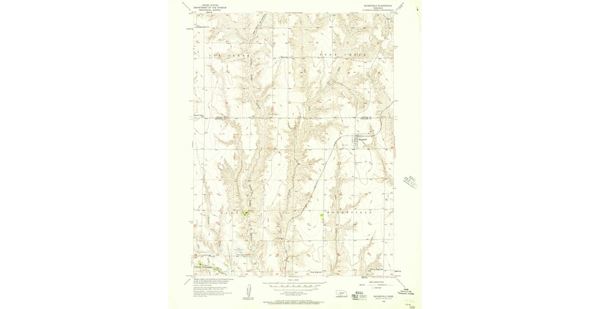1956 Map of Moorefield, NE — High-Res | Pastmaps