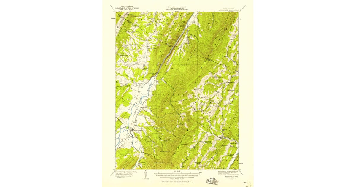 1920 Map of Moorefield, WV — High-Res | Pastmaps