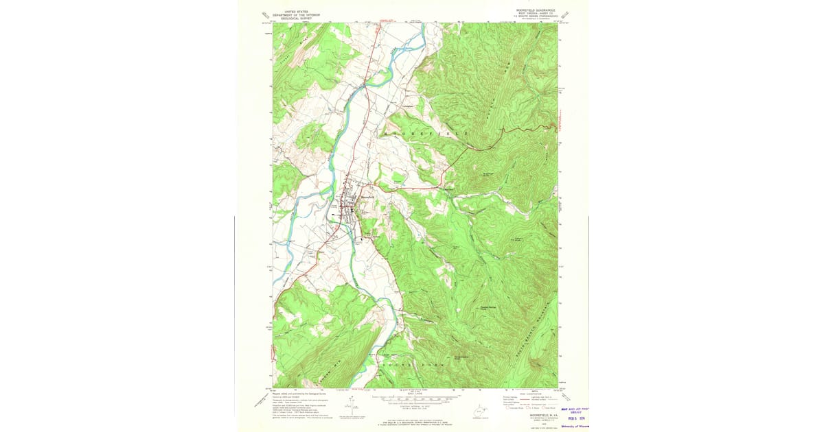1970 Map of Moorefield, WV — High-Res | Pastmaps