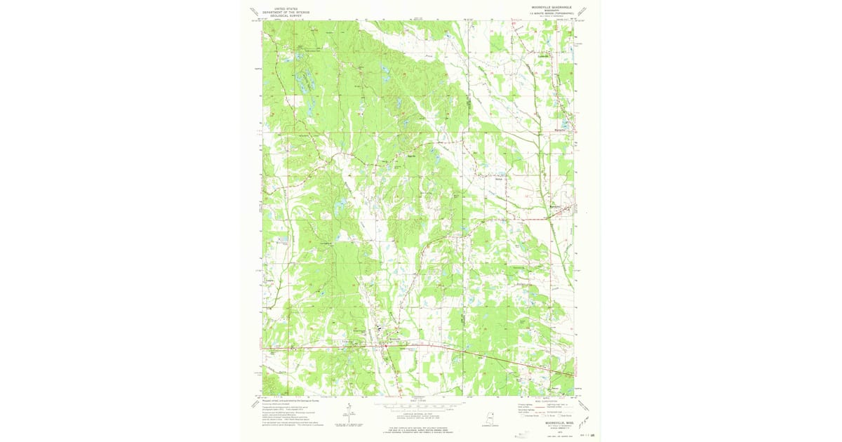 1973 Map of Mooreville, MS — High-Res | Pastmaps