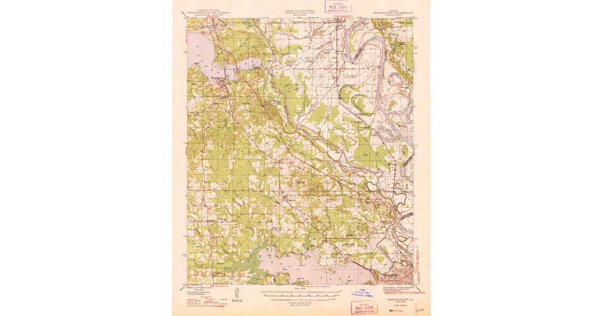 Old Maps of Hidden Harbor Estates, LA for Academic Research | Pastmaps
