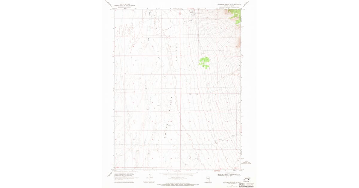 1969 Map of Moorman Spring SE, Nye County, NV — High-Res | Pastmaps
