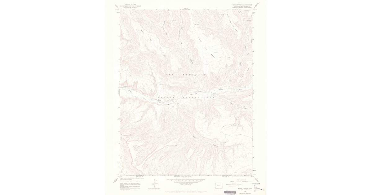 1966 Map of Moqui Canyon, Montezuma County, CO — High-Res | Pastmaps