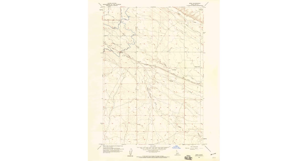 1958 Map of Mora, Ada County, ID — High-Res | Pastmaps