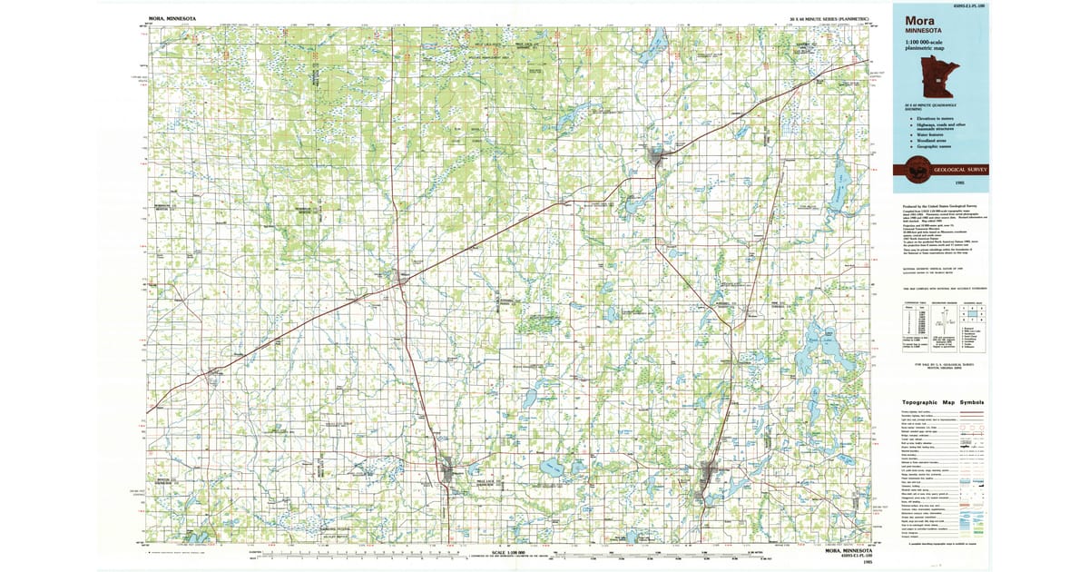 1980s Maps of Benton County, MN | Pastmaps