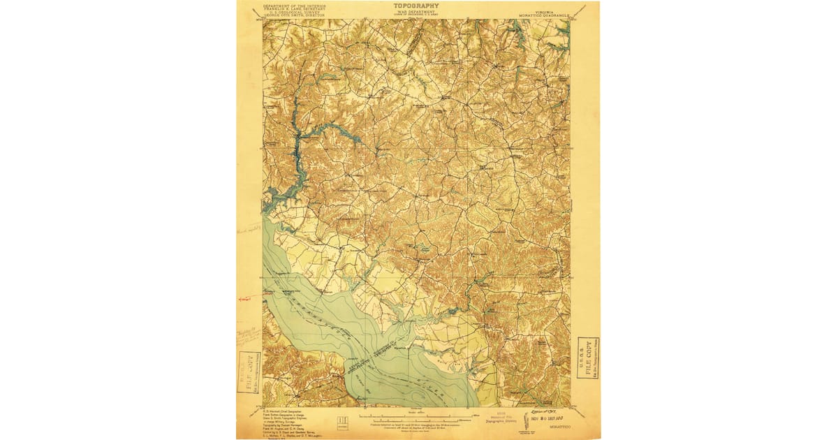 1917 Map of Morattico, Richmond County, VA — High-Res | Pastmaps