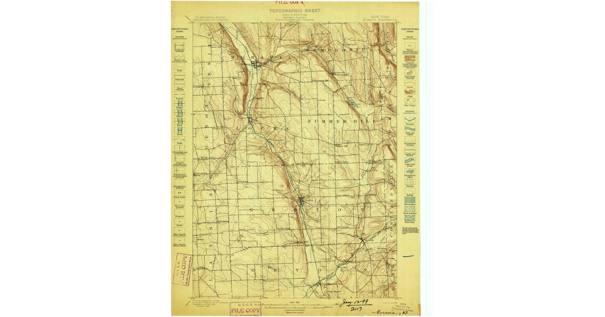 Old Maps of Locke, NY for Academic Research | Pastmaps
