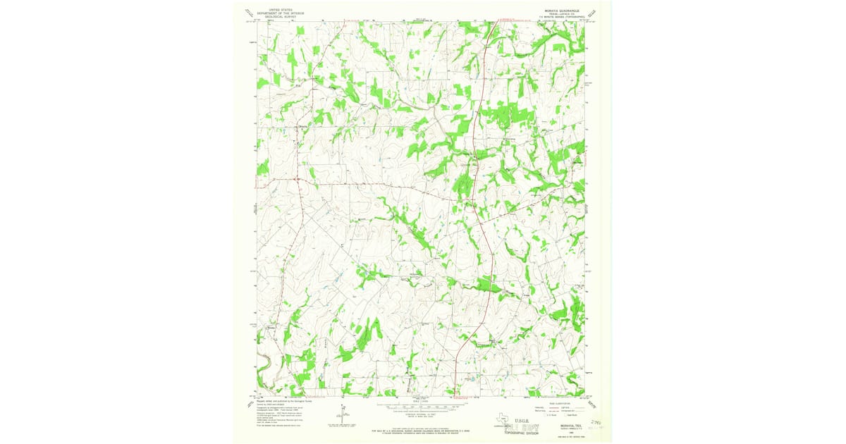 1965 Map of Moravia, Lavaca County, TX — High-Res | Pastmaps
