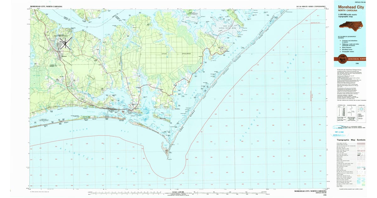 1990s Maps of Shell Landing, NC | Pastmaps
