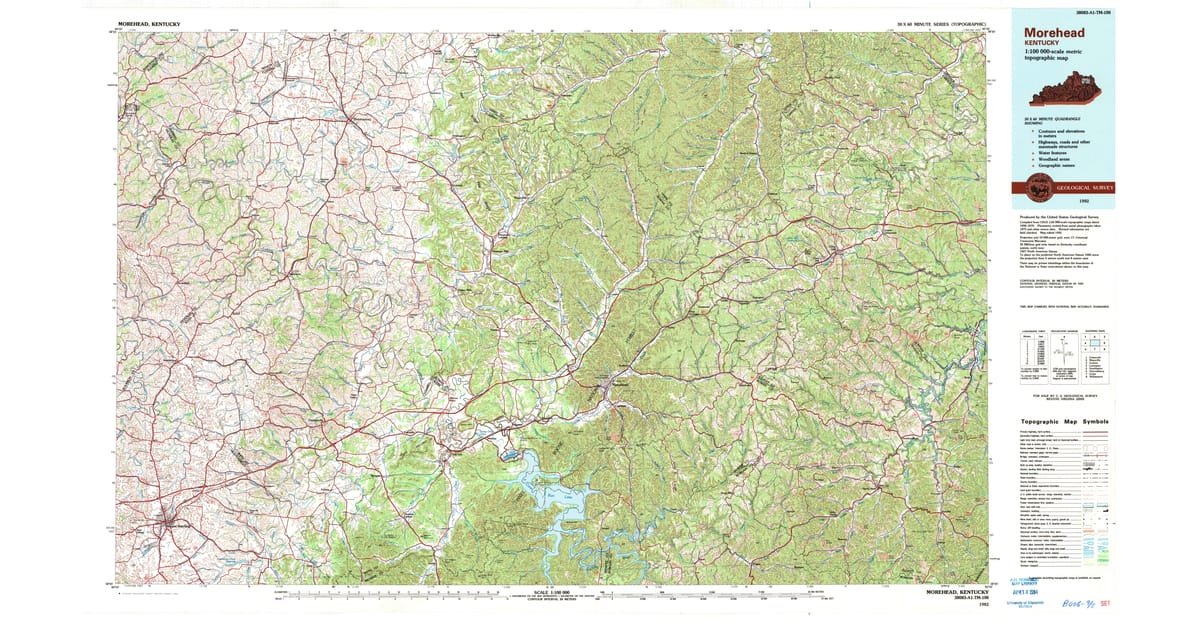 1982 Map of Morehead, KY — High-Res | Pastmaps