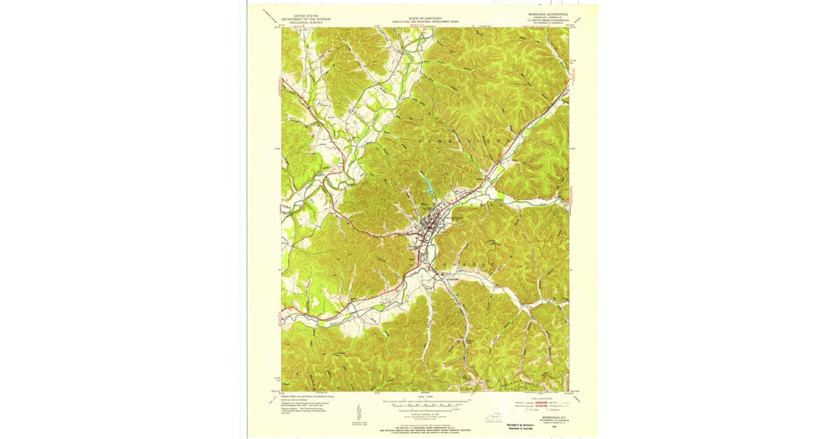 1953 Map of Morehead, KY — High-Res | Pastmaps