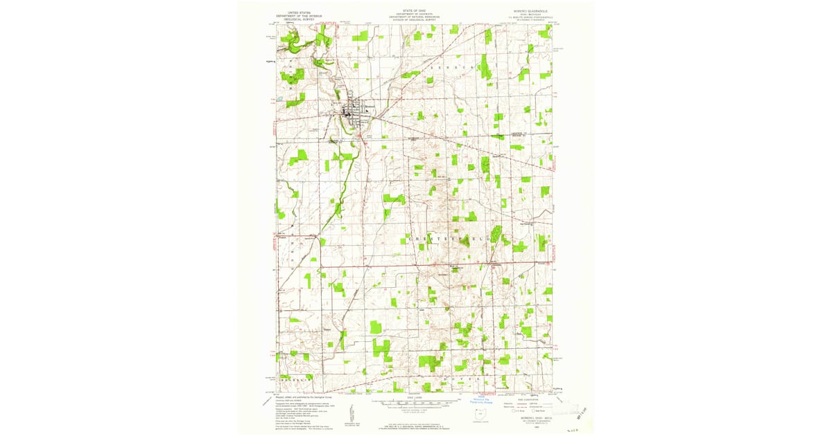 1960 Map of Morenci, MI — High-Res | Pastmaps