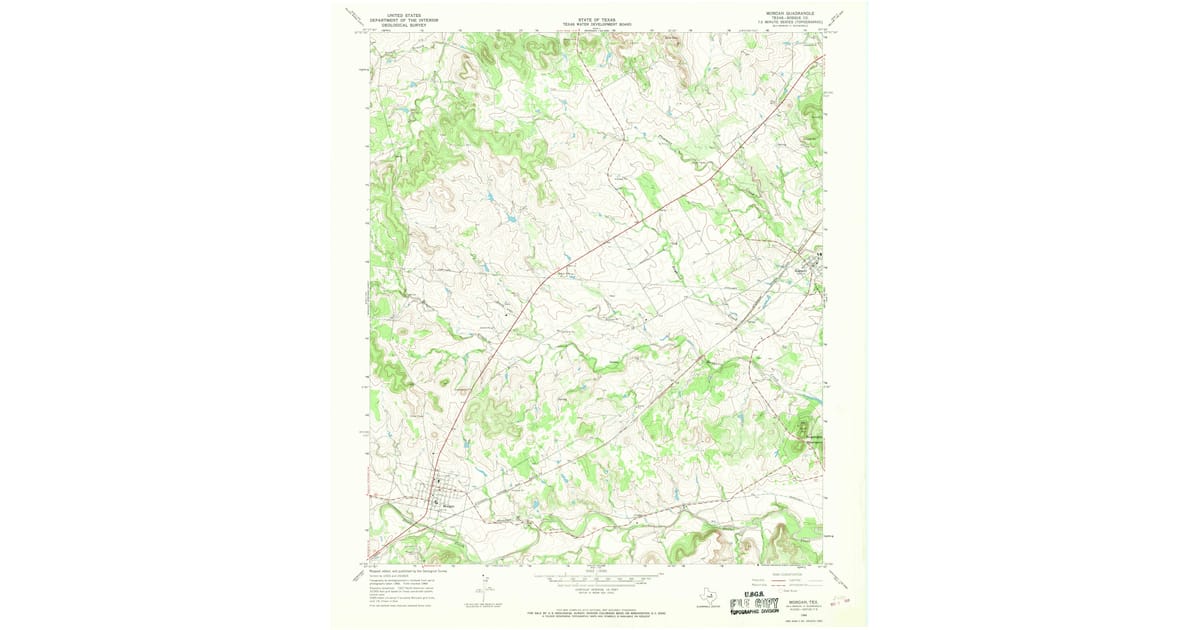 1966 Map of Morgan, TX — High-Res | Pastmaps
