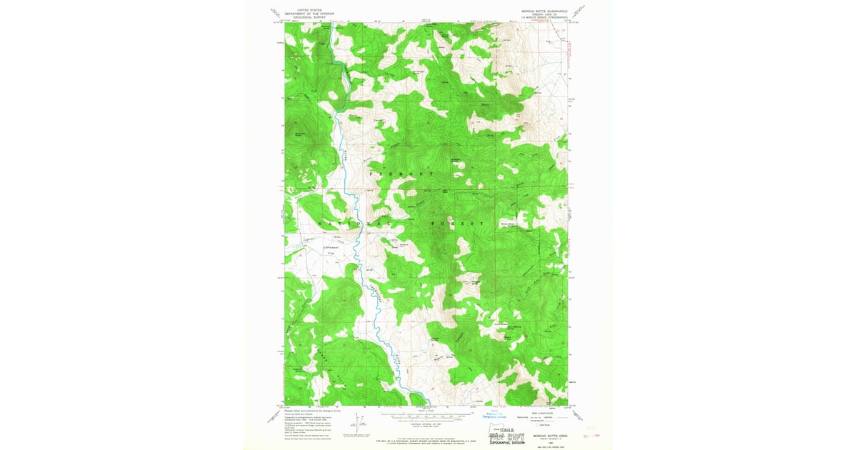 1966 Map of Morgan Butte, Lake County, OR — High-Res | Pastmaps