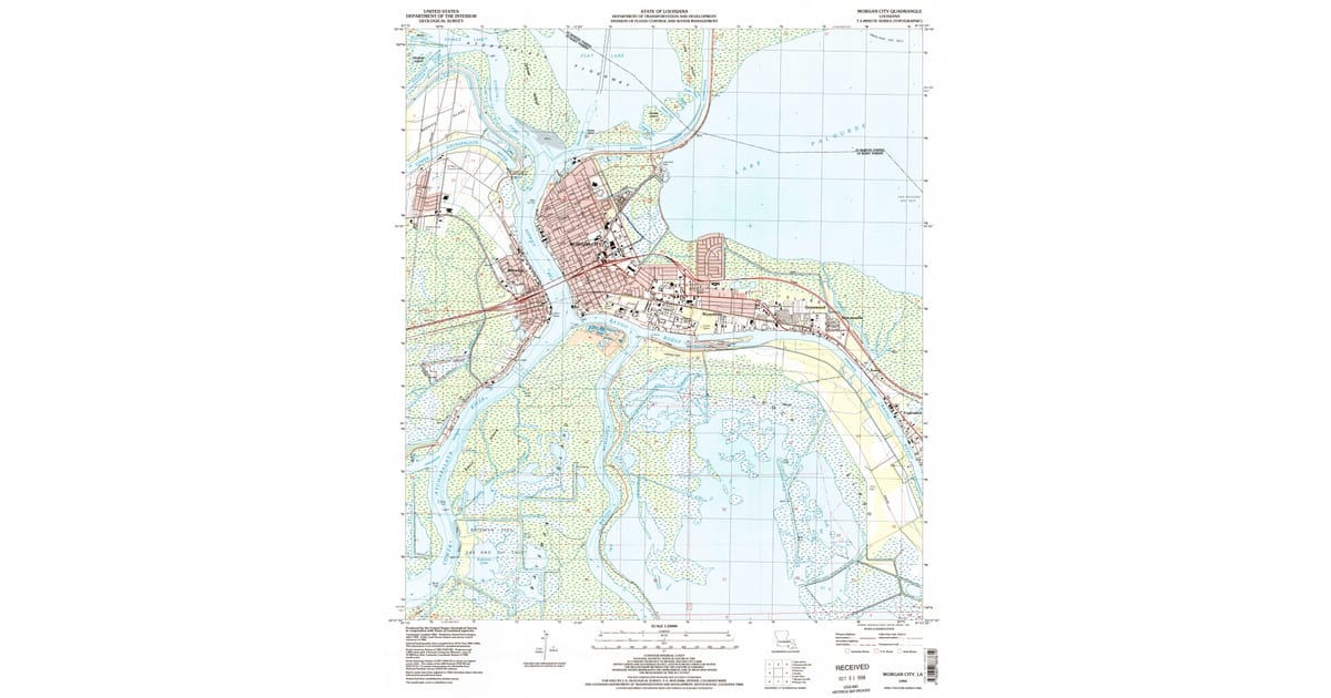 1994 Map of Morgan City, LA — High-Res | Pastmaps
