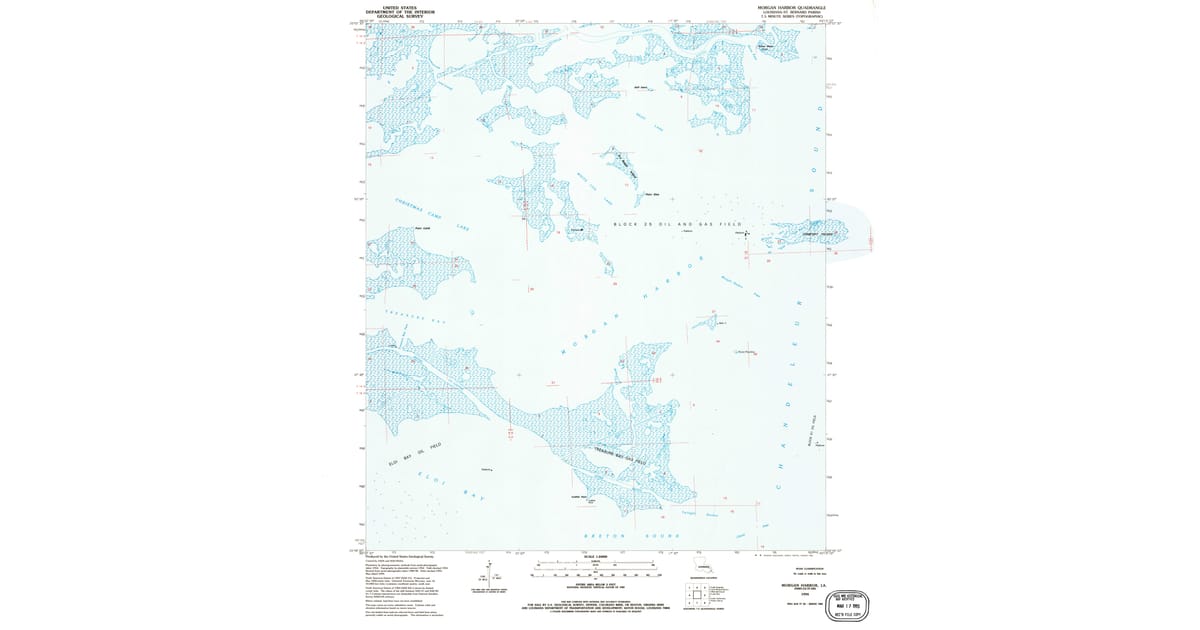 1994 Map of Morgan Harbor, St. Bernard Parish, LA — High-Res | Pastmaps