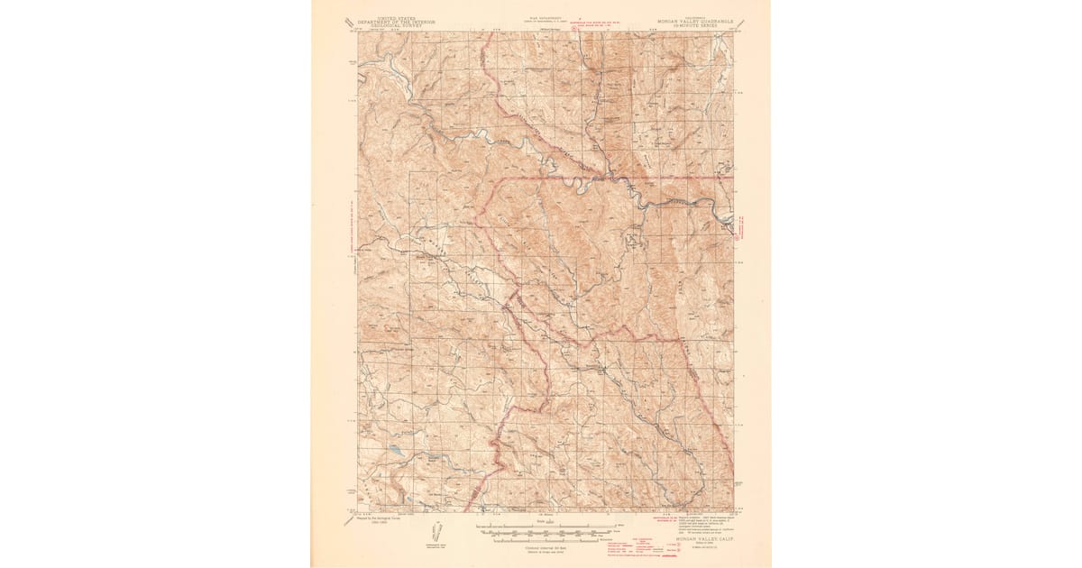 1944 Map of Morgan Valley, Lake County, CA — High-Res | Pastmaps