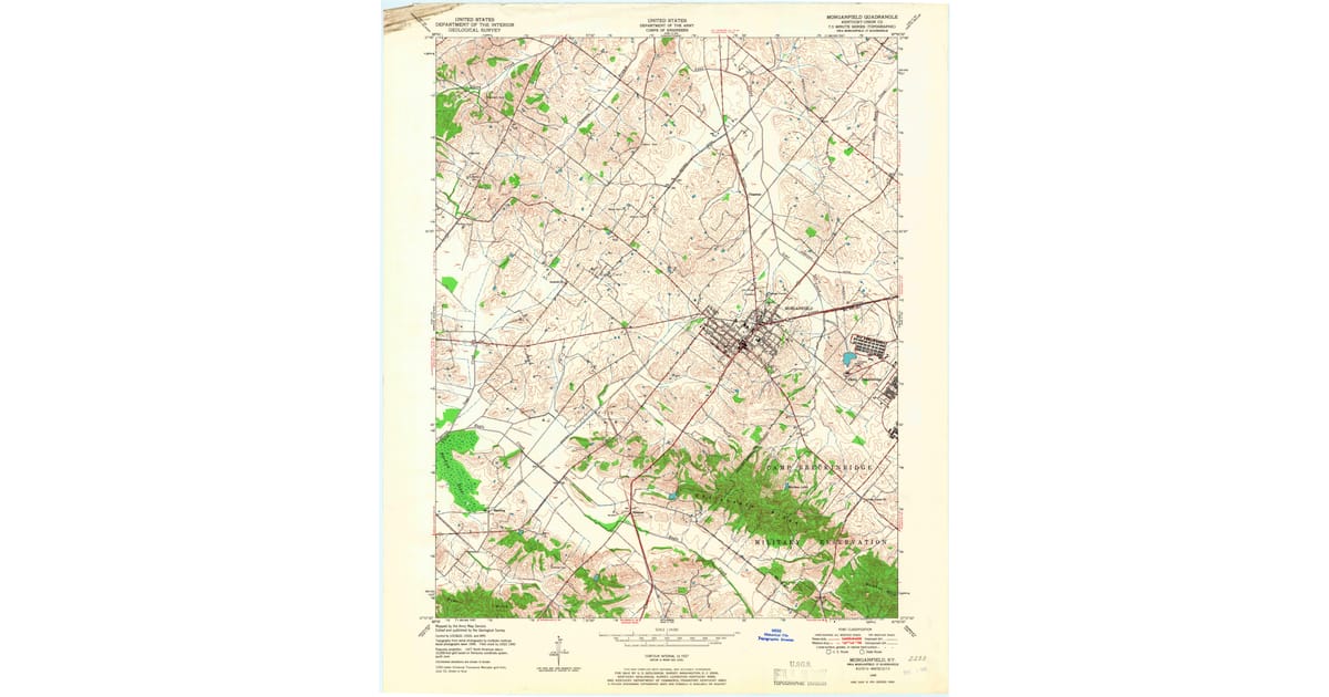 1949 Map of Morganfield, KY — High-Res | Pastmaps