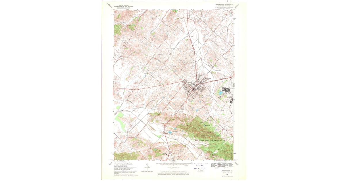 1969 Map of Morganfield, KY — High-Res | Pastmaps